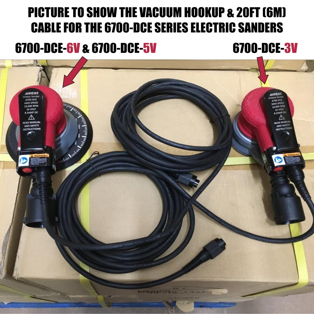 AIRCAT AC6700-DCE-6V 6" Electric Orbital Palm Sander & Polisher 3 Spee ...